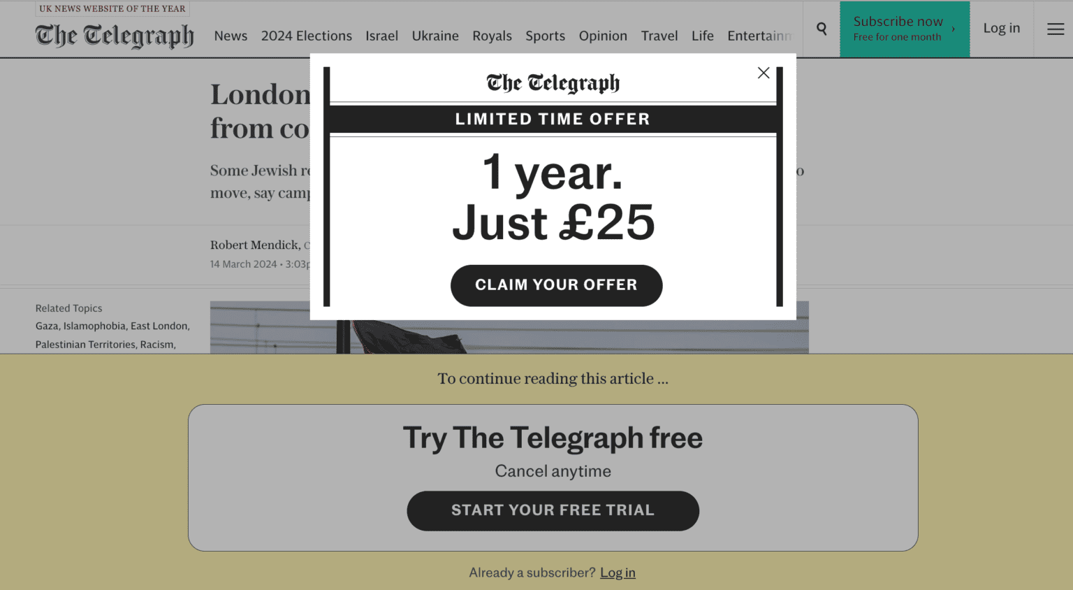 How to Read the Telegraph for FREE - CSS Wolf